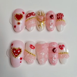 Enhypen Romance Untold Nails | Enhypen XO Nail Inspo | Kpop Nails ...