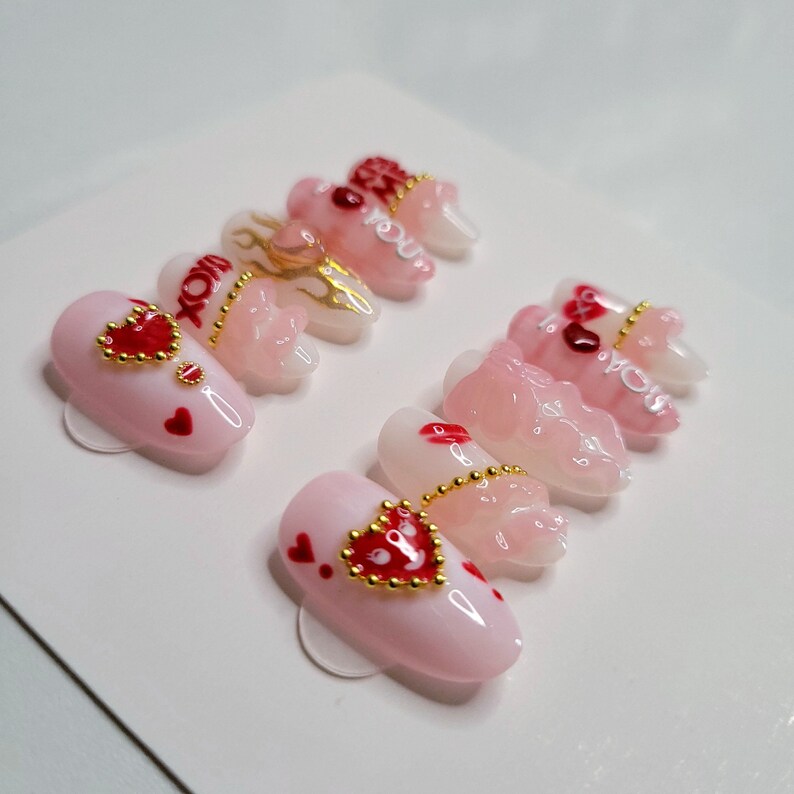 Enhypen Romance Untold Nails | Enhypen XO Nail Inspo | Kpop Nails ...