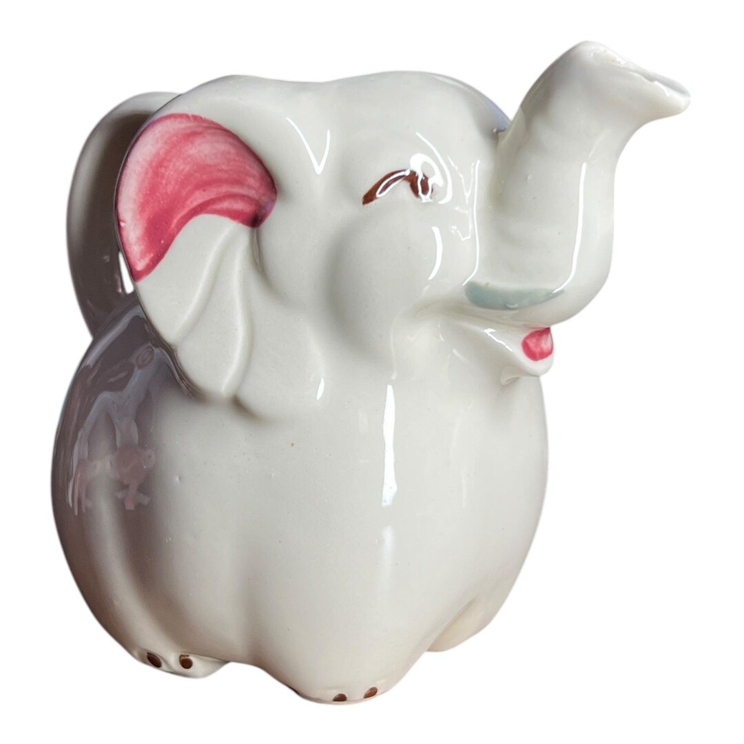 1940s Shawnee Art Pottery White Elephant Pitcher - Etsy
