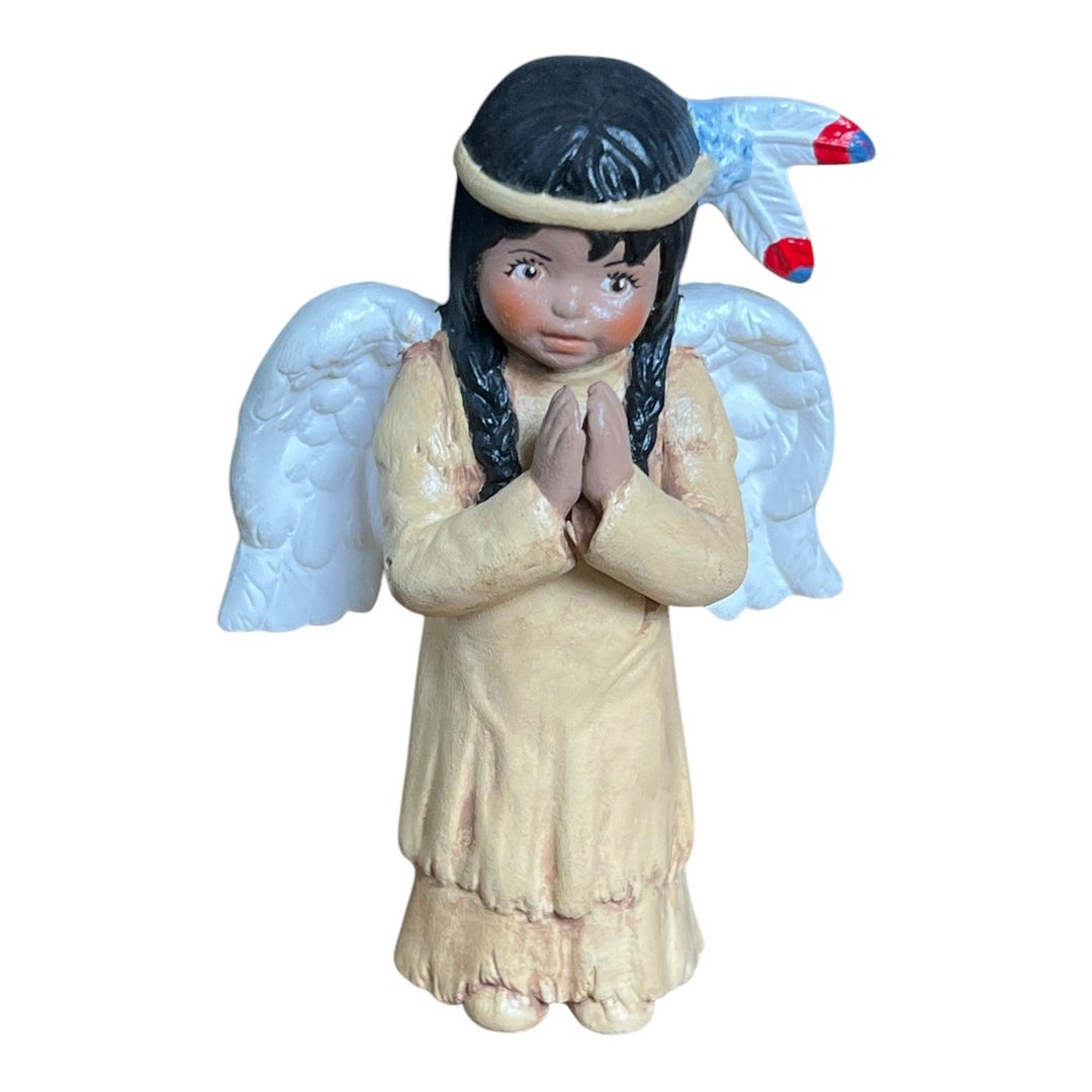 Ceramic Angel Native American Praying - Etsy