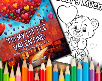 Valentine's Day Coloring Pages for Kids Pdf Printable Pack 1 - Etsy