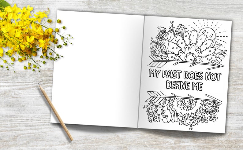 Affirmation Coloring Book for Adults - Etsy