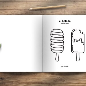 A Day at the Beach: Bold & Easy Learn Spanish Coloring Book - Etsy