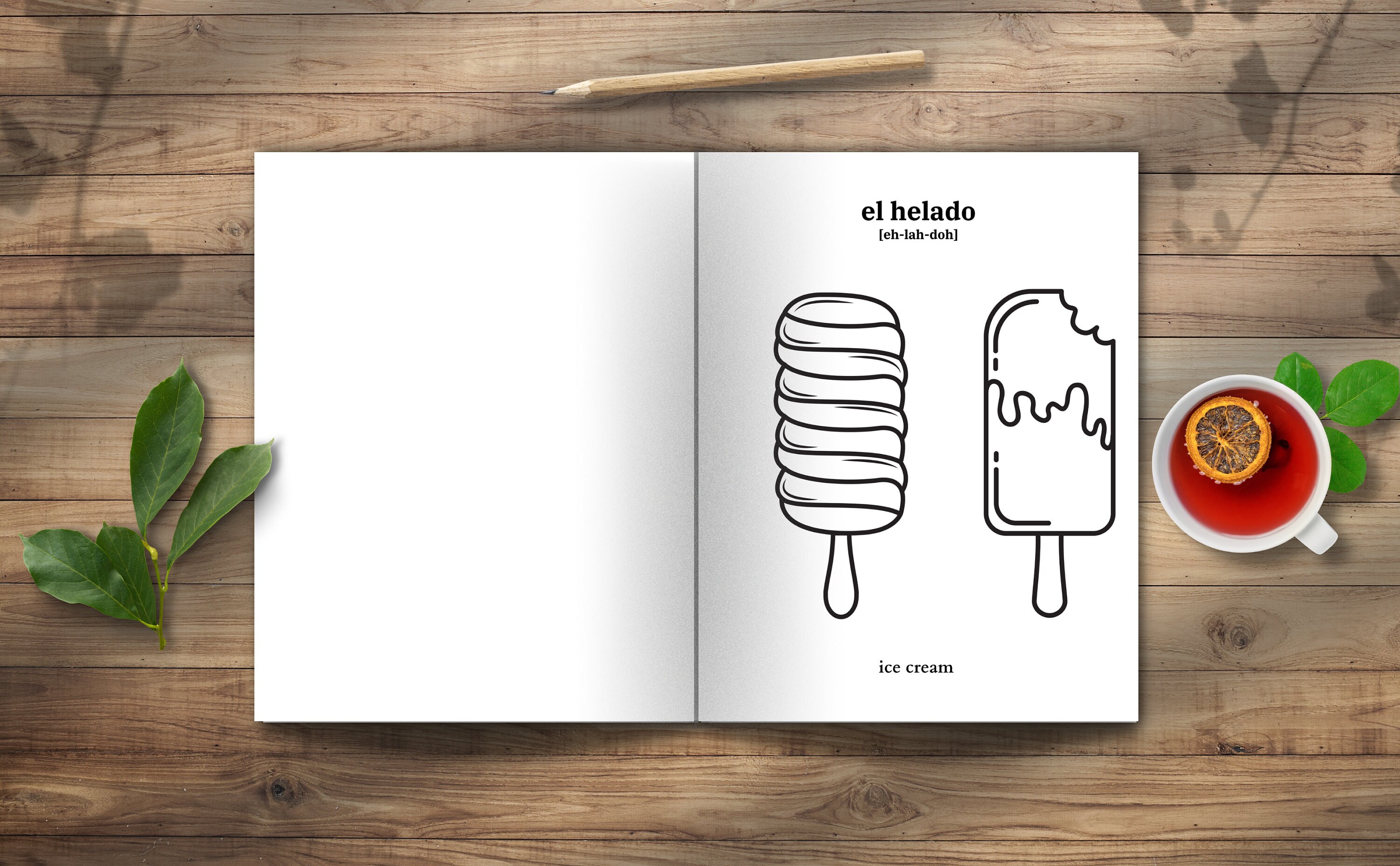 A Day at the Beach: Bold & Easy Learn Spanish Coloring Book - Etsy