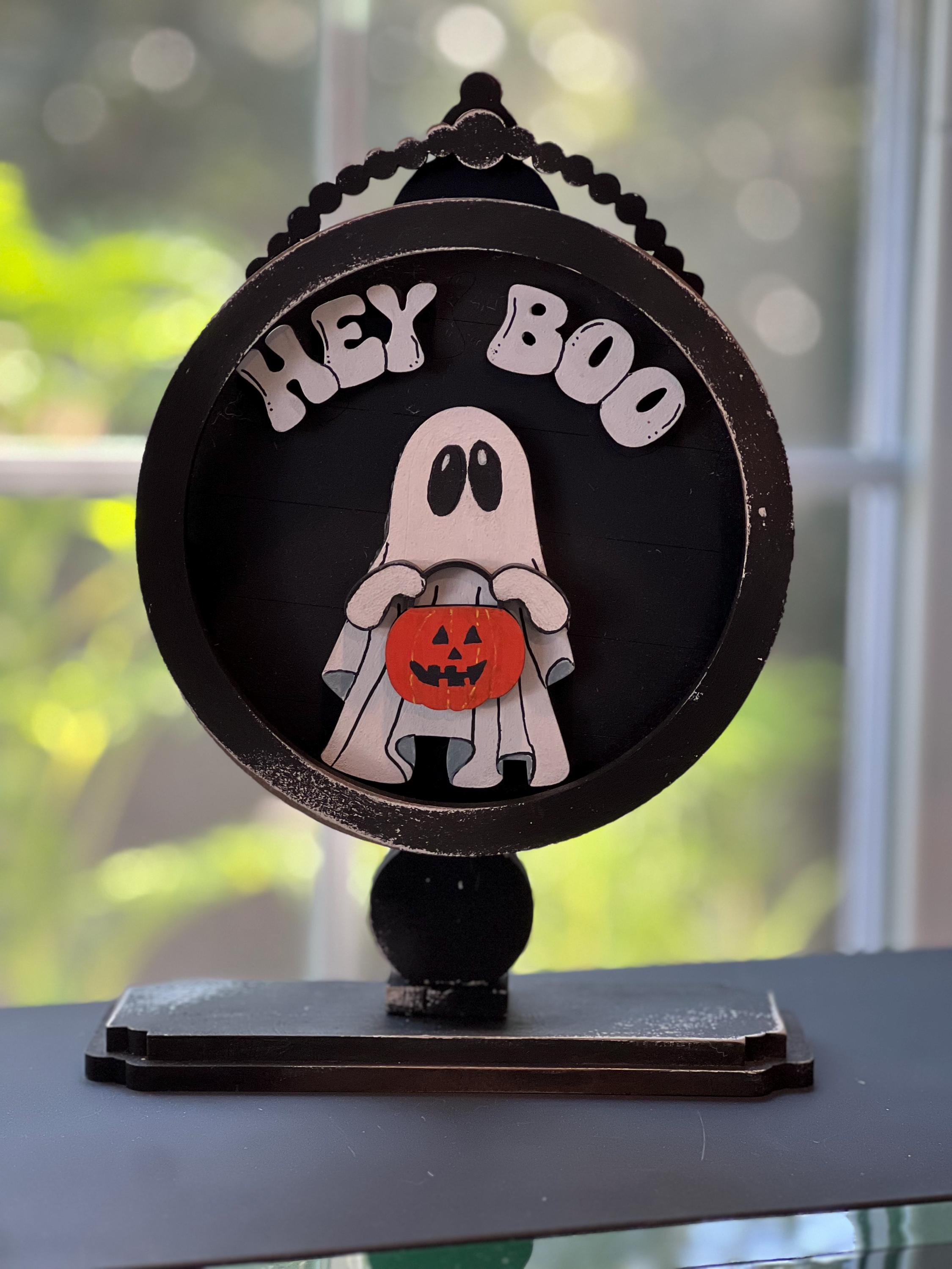 Hey Boo Ghost Sign for Our Interchangeable Table Top Sign - Etsy