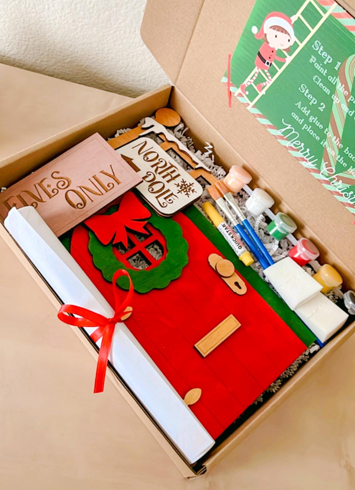 Kids' Christmas DIY Magic Elf Door Painting Kit - Etsy