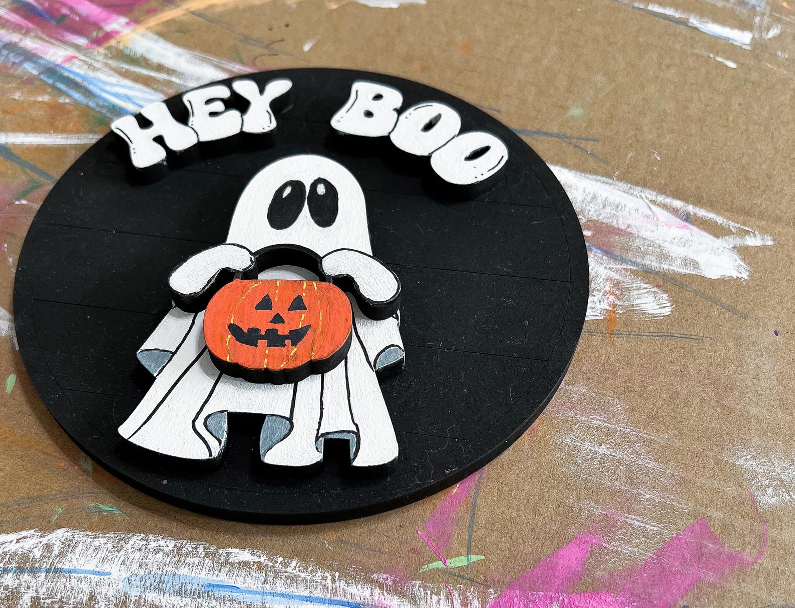 Hey Boo Ghost Sign for Our Interchangeable Table Top Sign - Etsy