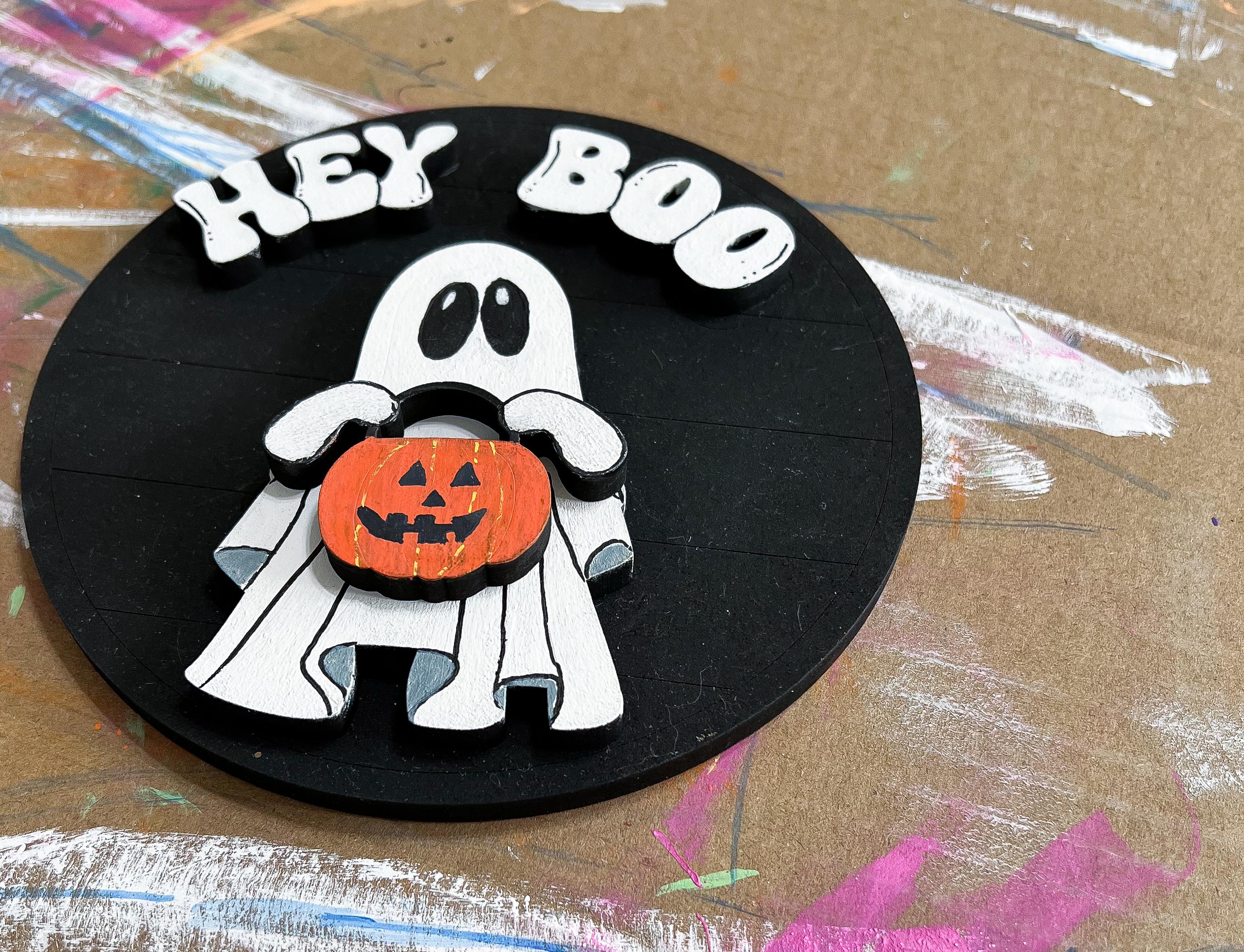 Hey Boo Ghost Sign for Our Interchangeable Table Top Sign - Etsy