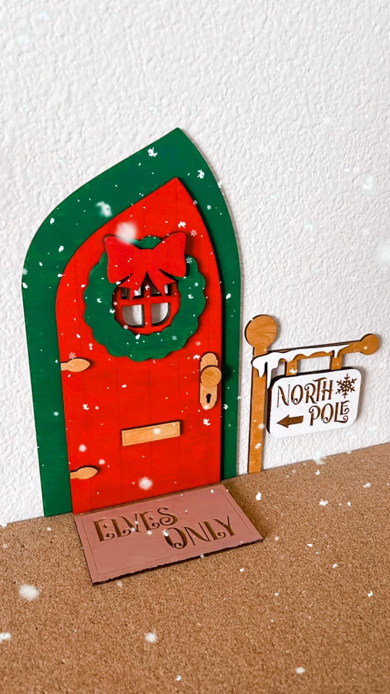 Kids' Christmas DIY Magic Elf Door Painting Kit - Etsy