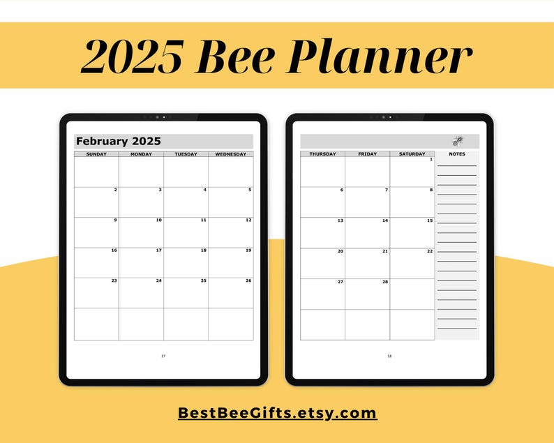 2025 Bee Planner | Beekeeper Planner | Beekeeping Printable | Bee ...