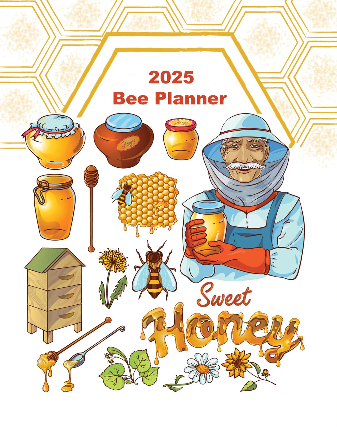 2025 Bee Planner | Beekeeper Planner | Beekeeping Printable | Bee ...