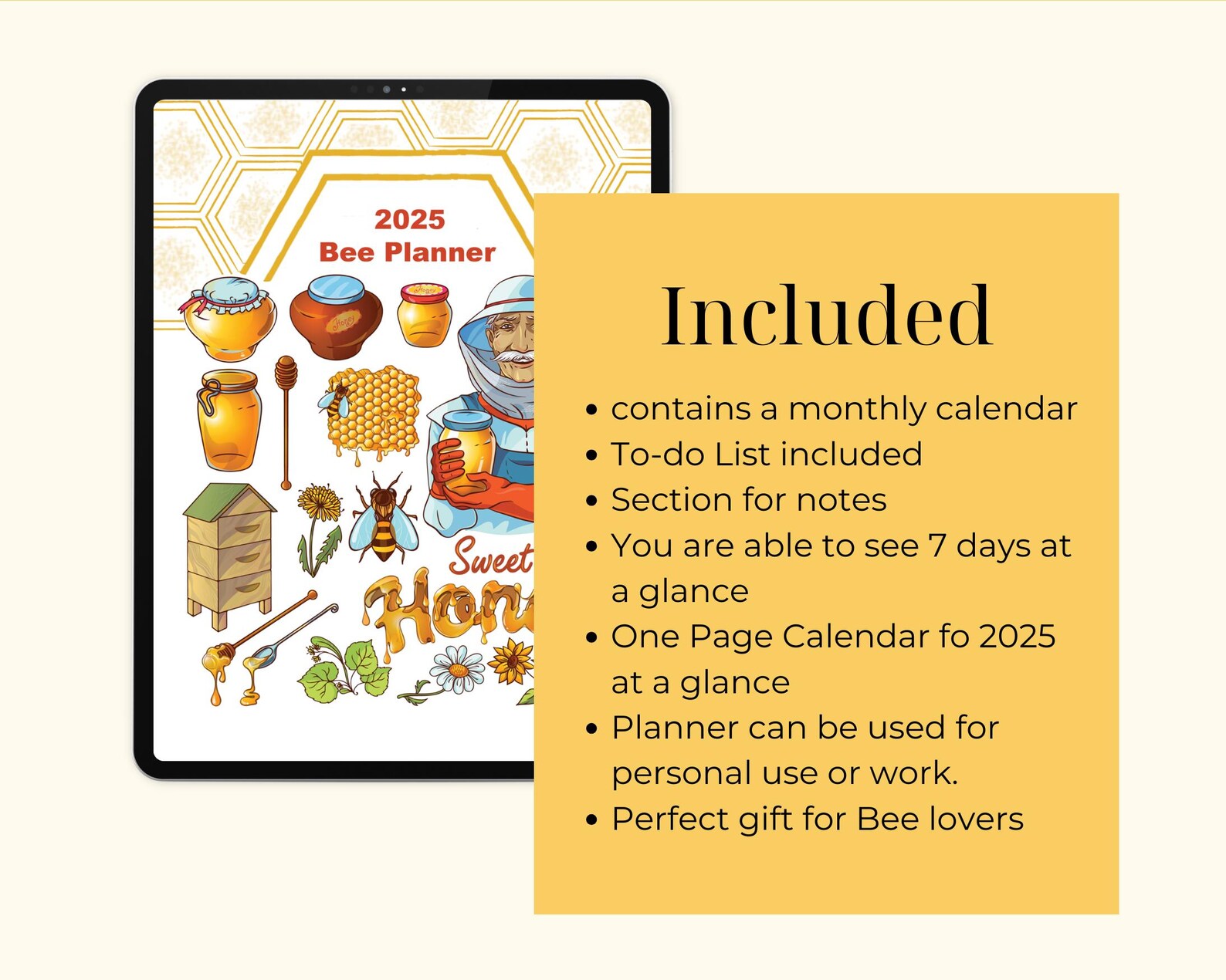2025 Bee Planner | Beekeeper Planner | Beekeeping Printable | Bee ...