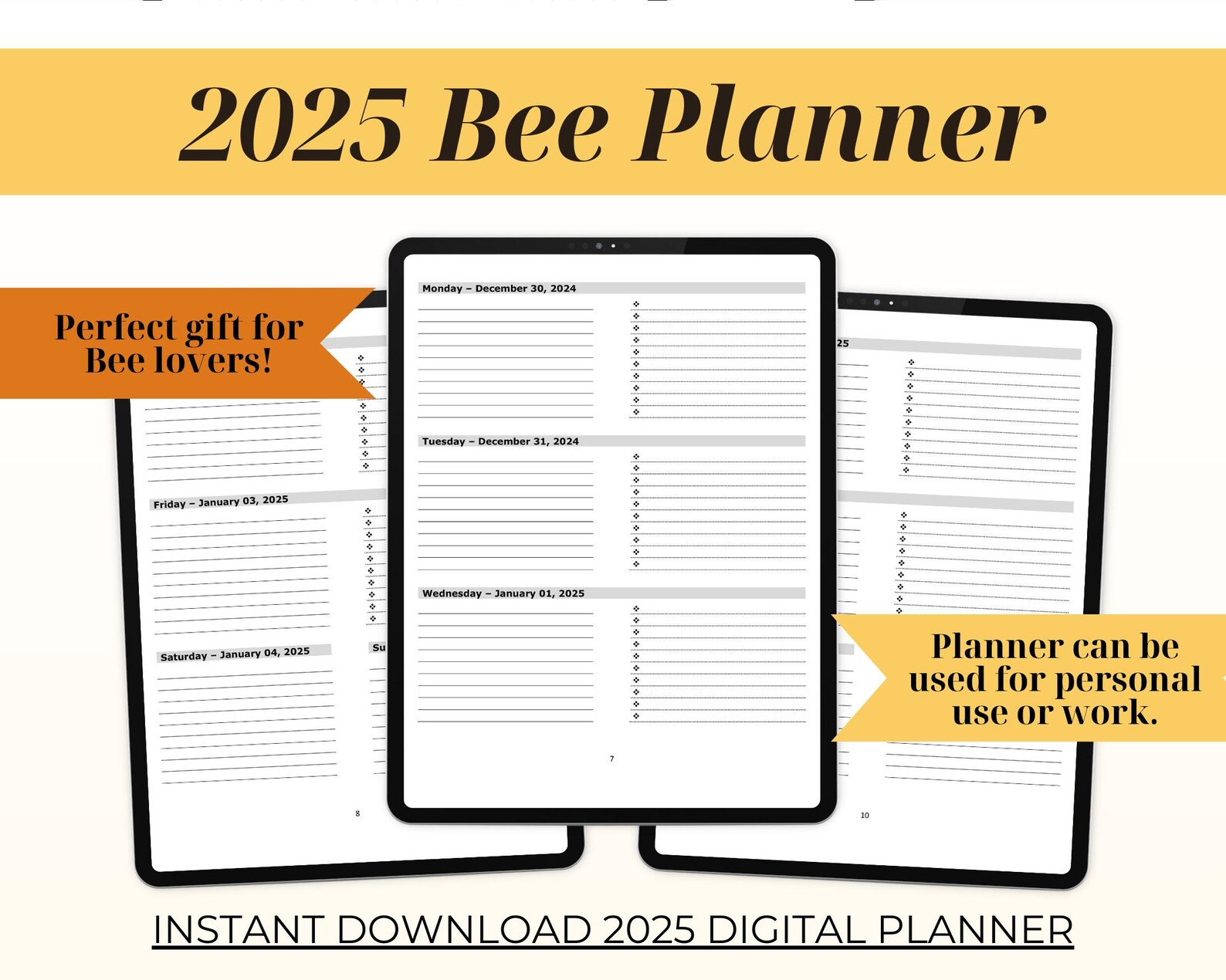 2025 Bee Planner | Beekeeper Planner | Beekeeping Printable | Bee ...
