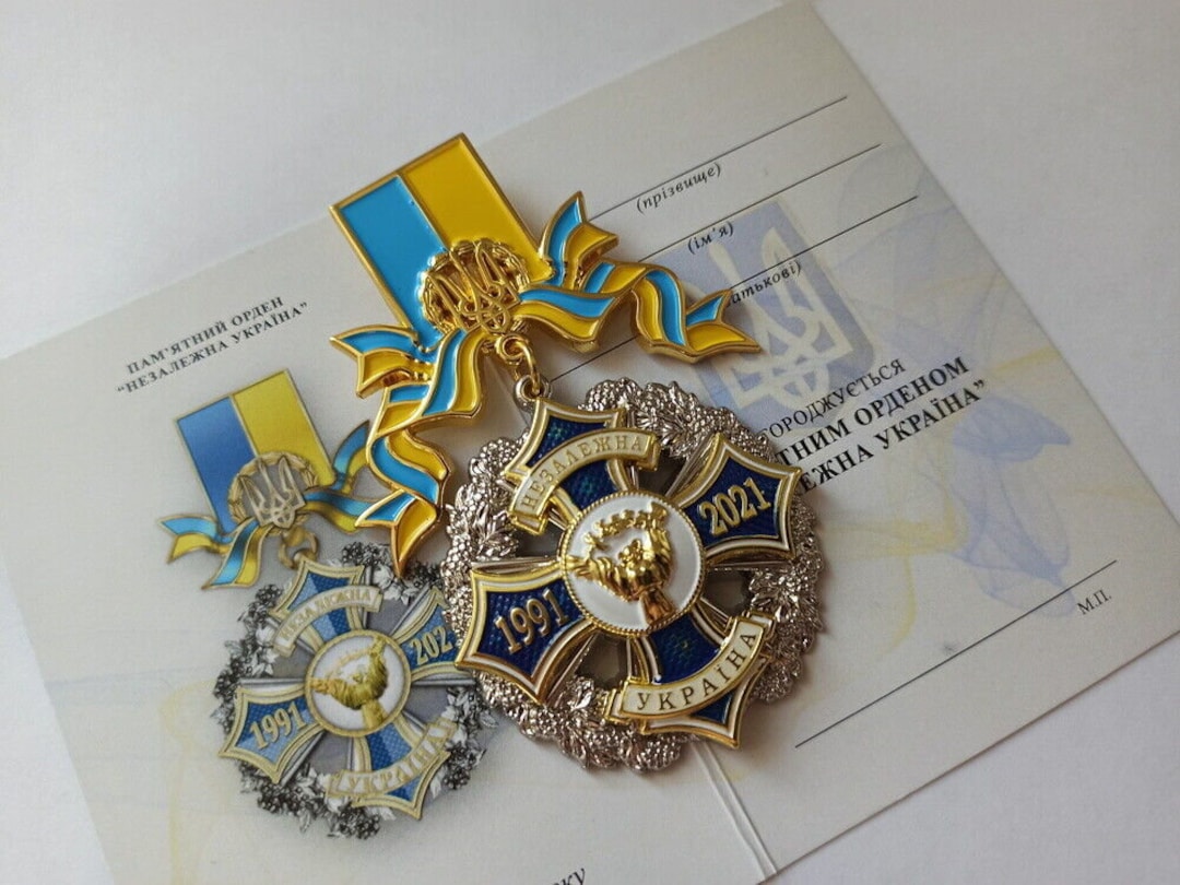 Ukrainian Award Order 30 Years of Independence of Ukraine With Document ...