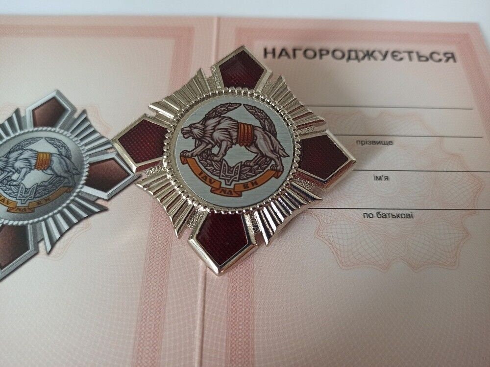 Ukrainian Special Operations Force Badge Set With Diploma Honor Ukraine ...
