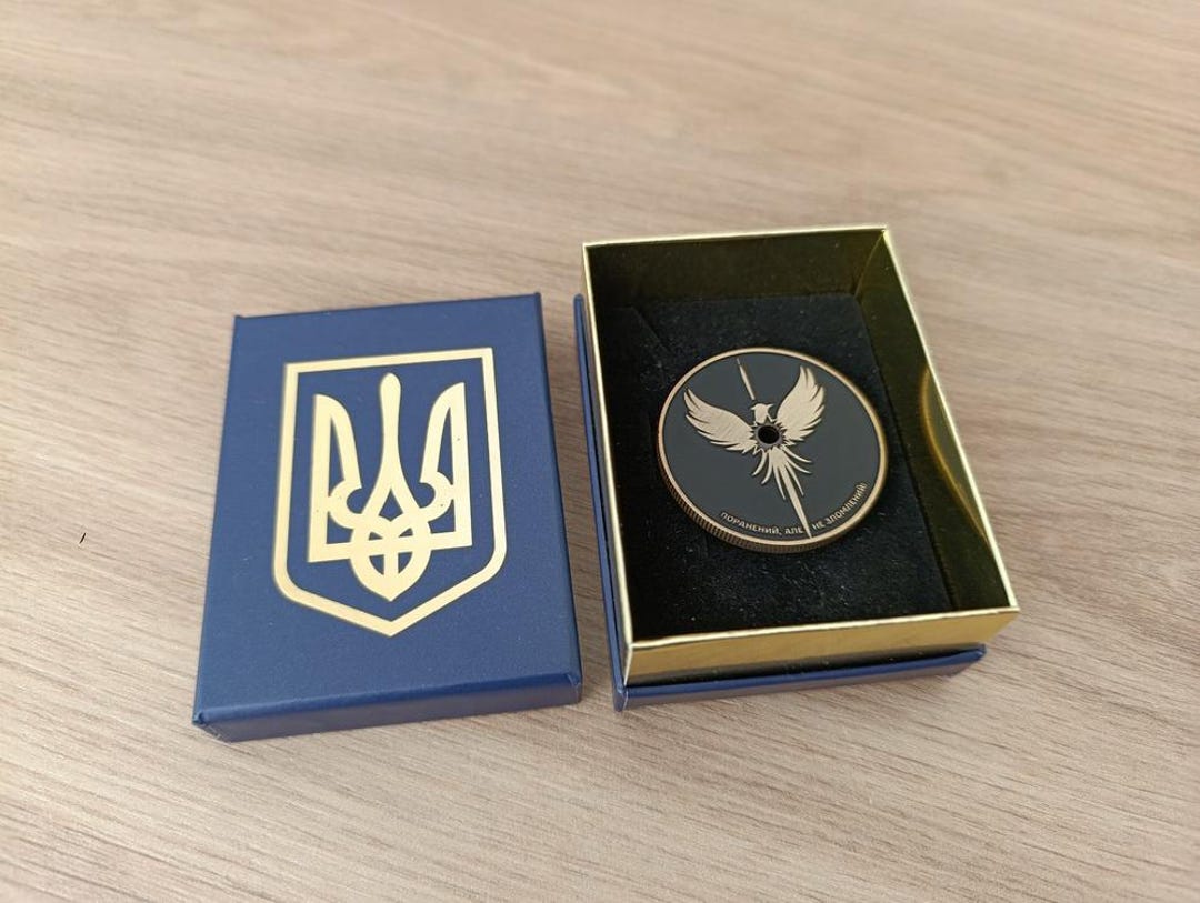 Unique Ukrainian Military Challenge Coin: Coin OF Unbreakable for ...