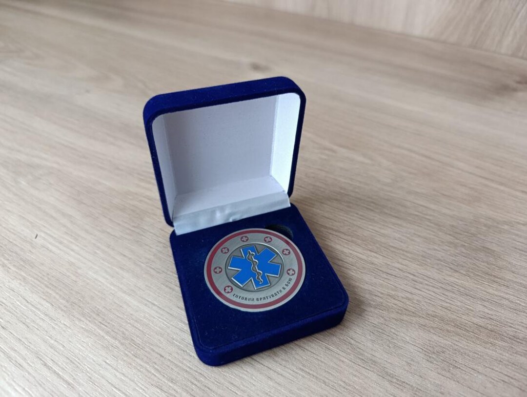 Unique Ukrainian Military Challenge Coin: Coin of Military Medic in ...