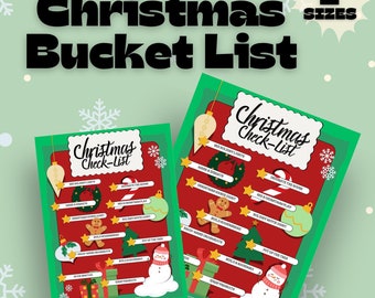 Winter Bucket List Printable, Christmas Bucket List Template, Activity ...