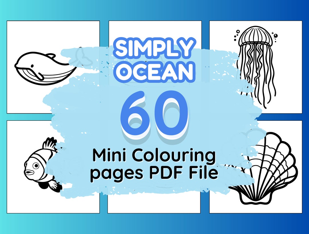 Ocean Colouring Book Easy Colouring Book Bold Simple Colouring Book ...