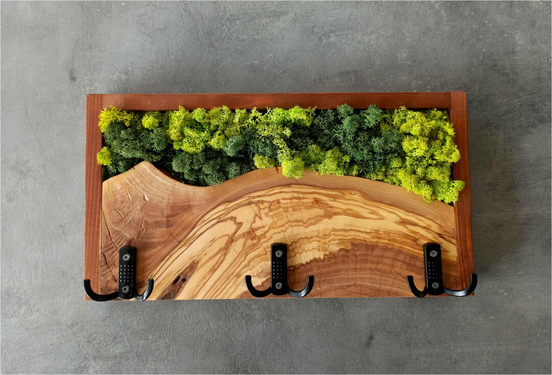 Moss & Olive Wood Wall Mounted Coat Rack: Rustic Home Decor - Etsy