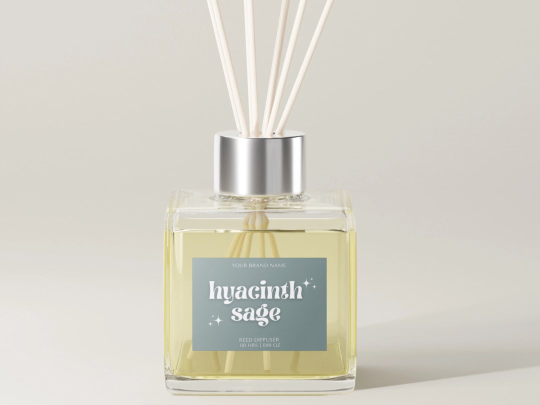 Reed Diffuser Bottle Label Template Editable in Canva Home Diffuser ...