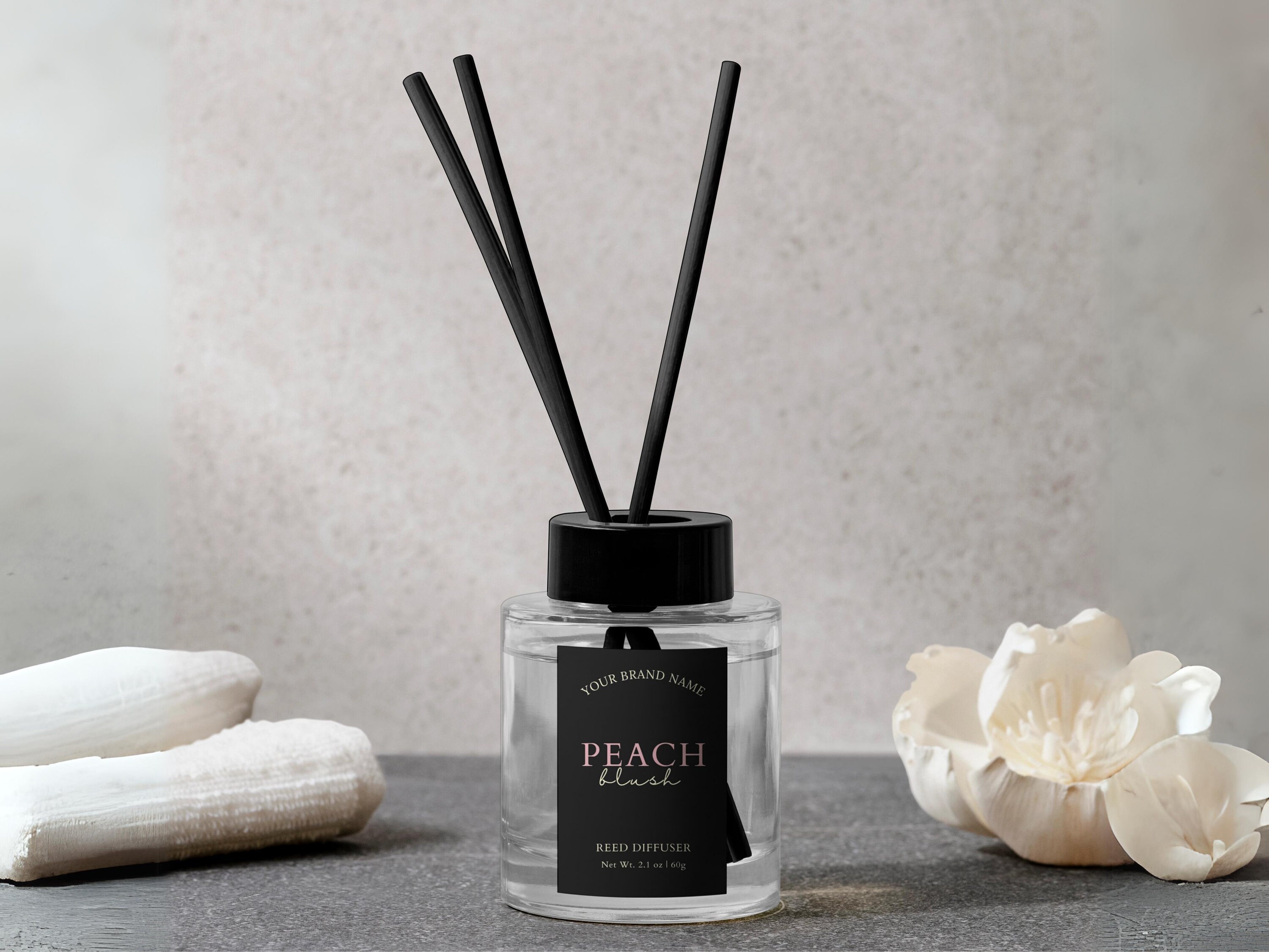 Reed Diffuser Bottle Label Template Editable in Canva Home Diffuser ...