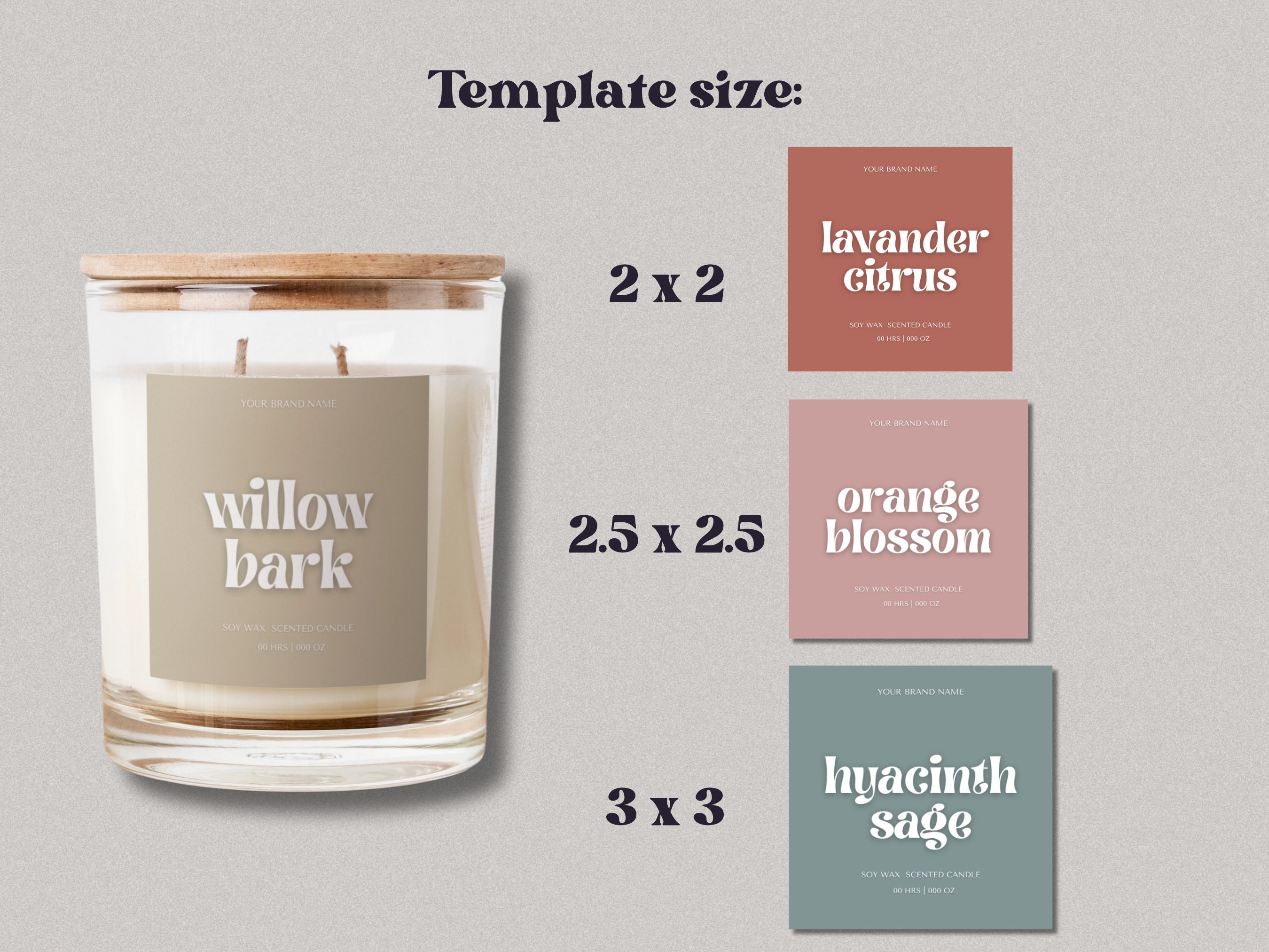 Candle Label Template Printable Candle Labels Template Candle Labels ...