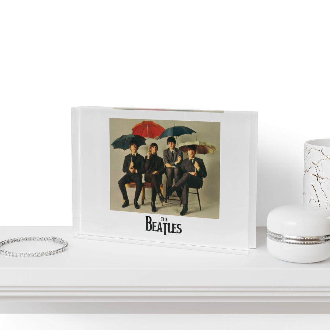 The Beatles With Umbrellas Photo Block | the Beatles Art | Beatles and ...