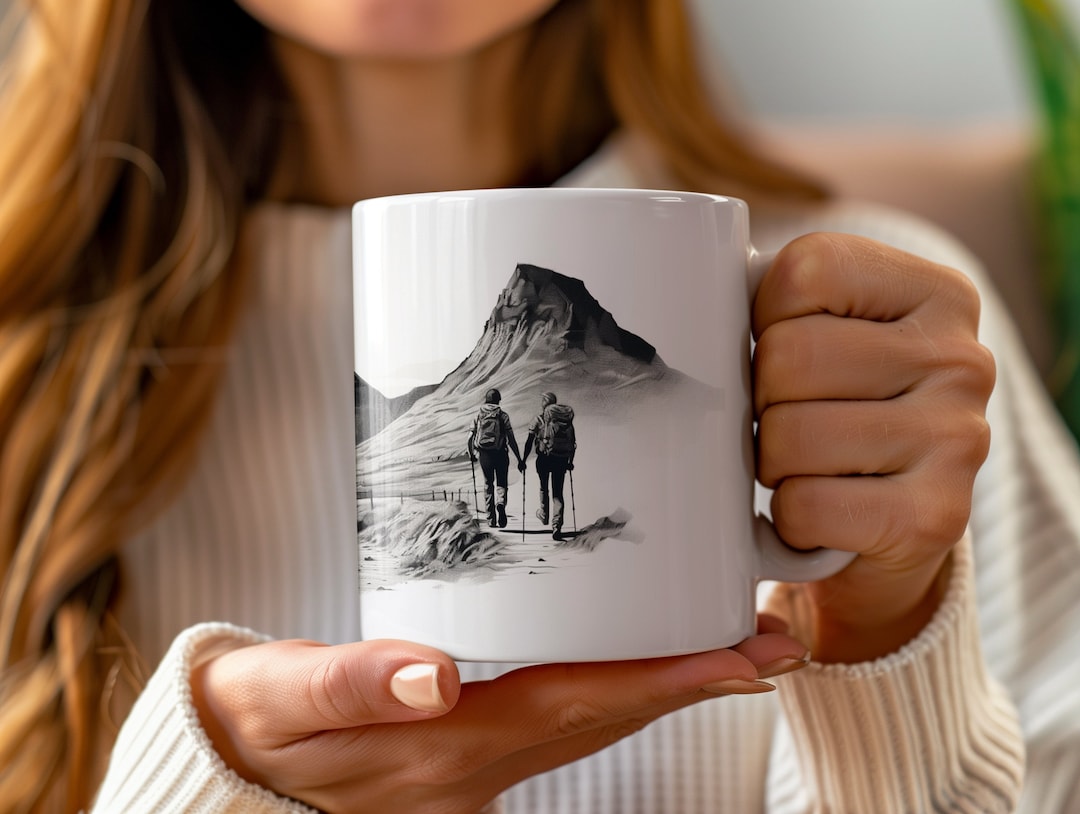 Climb High Dream Big Mug, Summit Mugs, Hike Lovers Mug, Mountains ...