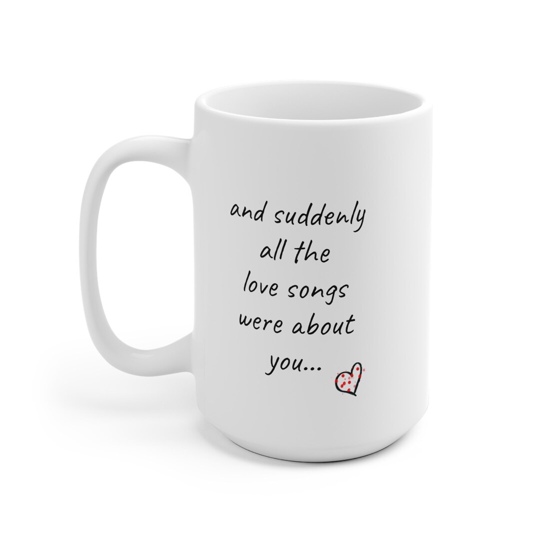 Love Songs Mug, Snoopy Love Mug, Coffee Lovers Mug, Musical Romance Mug ...