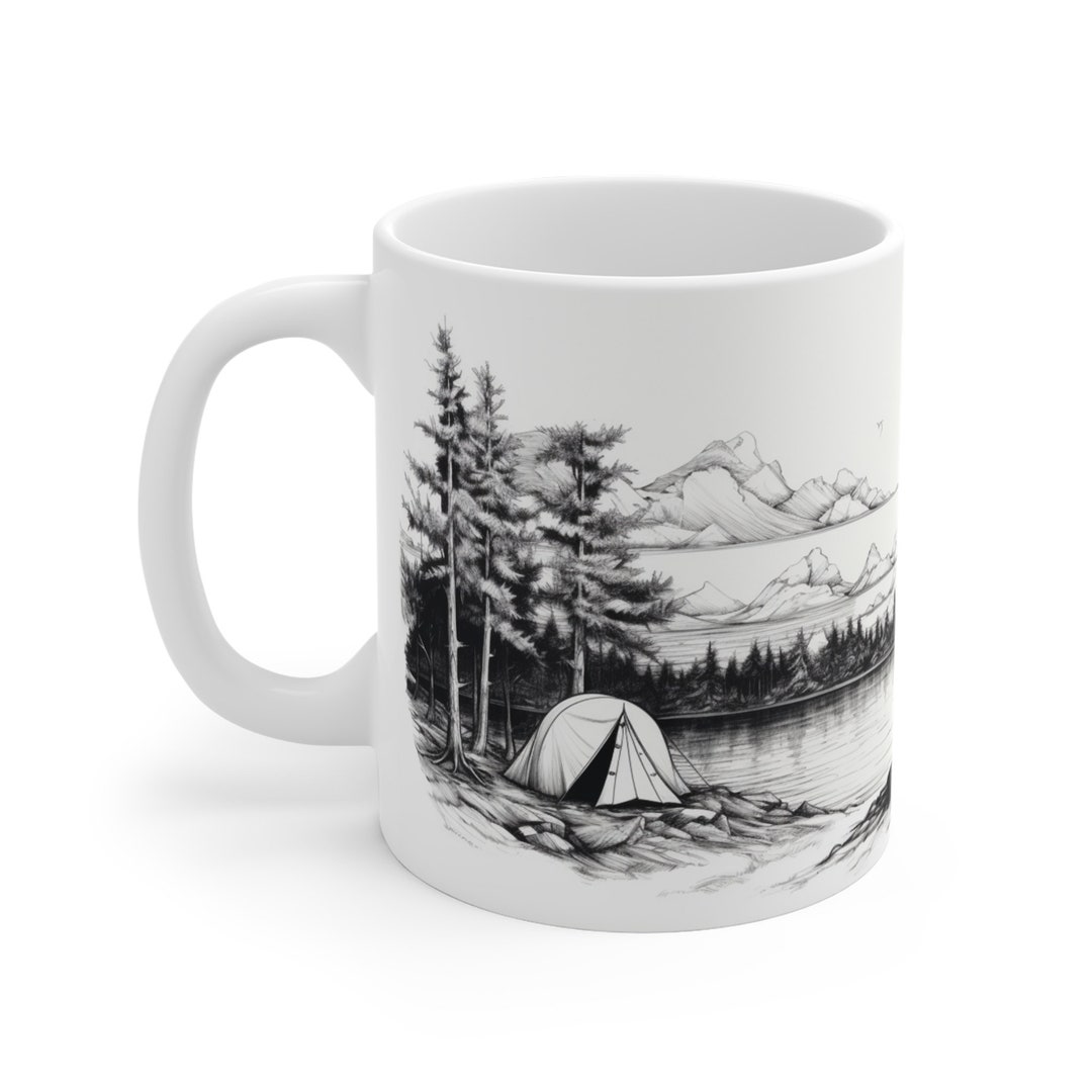 Campsite Fire Mug, Campfire Mug, Outdoor Lovers Mug, Camping Mug ...