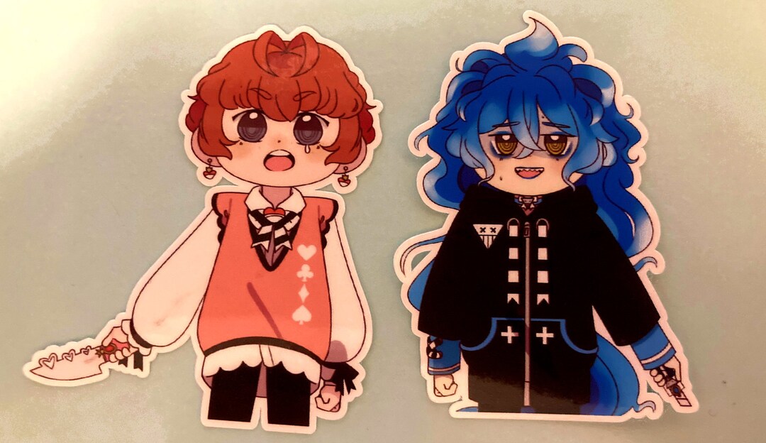 Riddle and Idia Menhera Stickers | TWST - Etsy