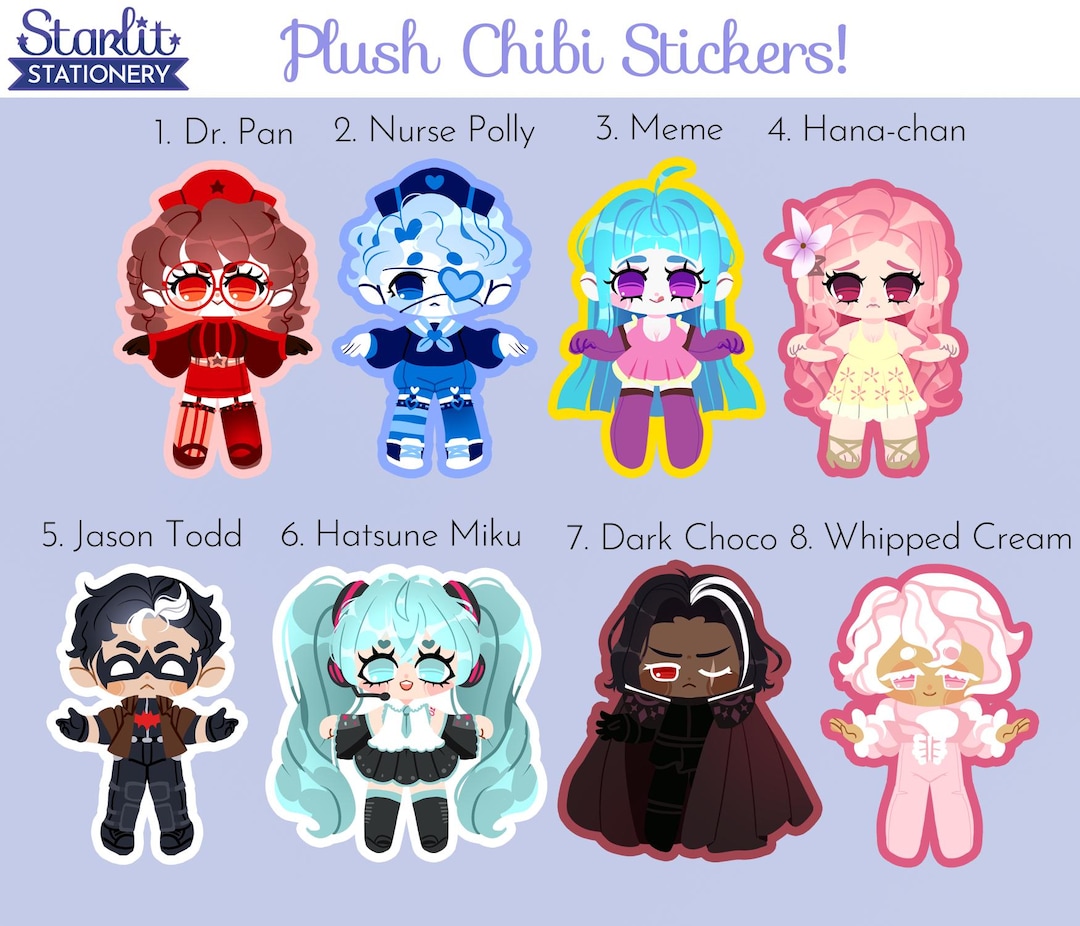 Cute Kawaii Chibi Stickers - OC and Assorted Fandom - Etsy