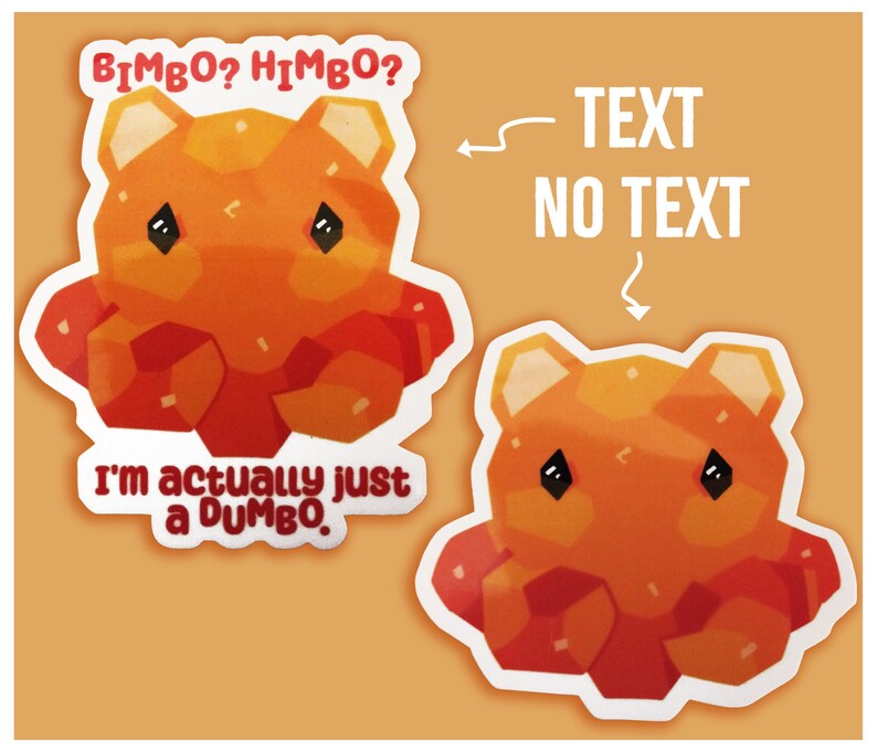 Dumbo Octopus "bimbo? Himbo?" Sticker - Etsy
