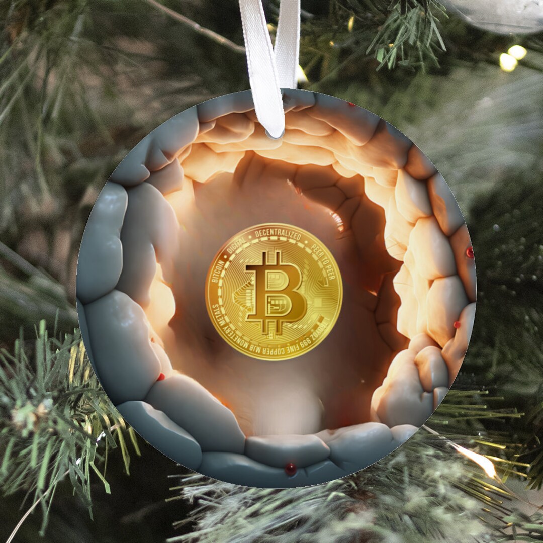 Bitcoin 3D Circle Christmas Ornaments - Etsy