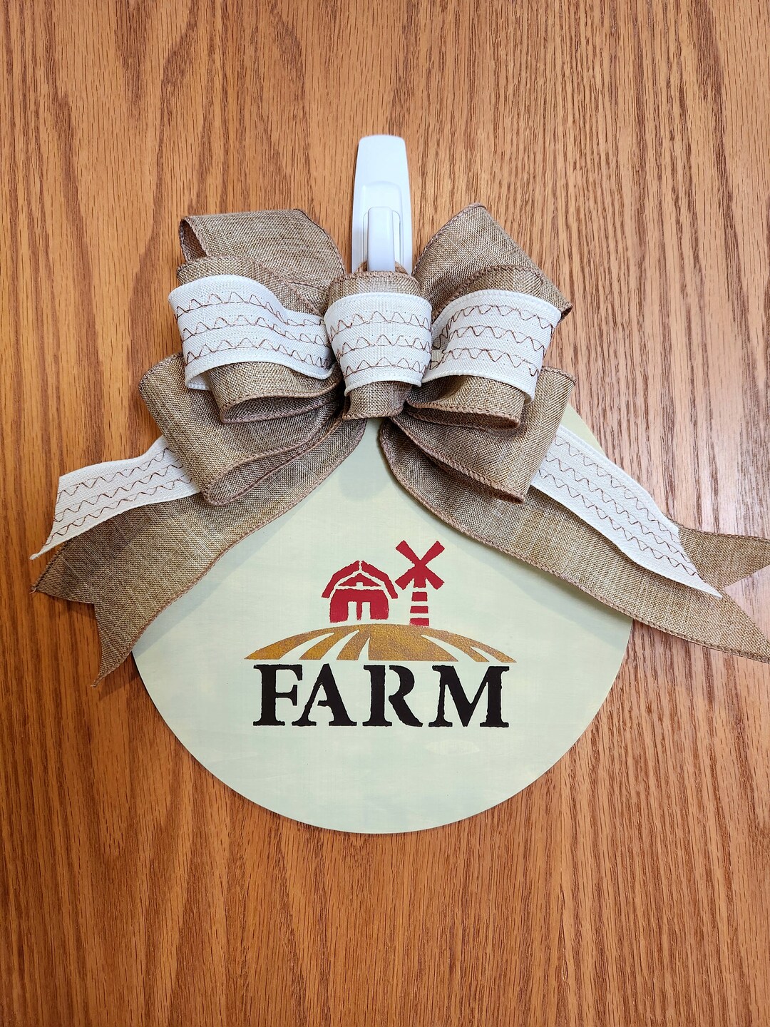 Hand-painted 10 Inch Wood farm Sign With Bow - Etsy
