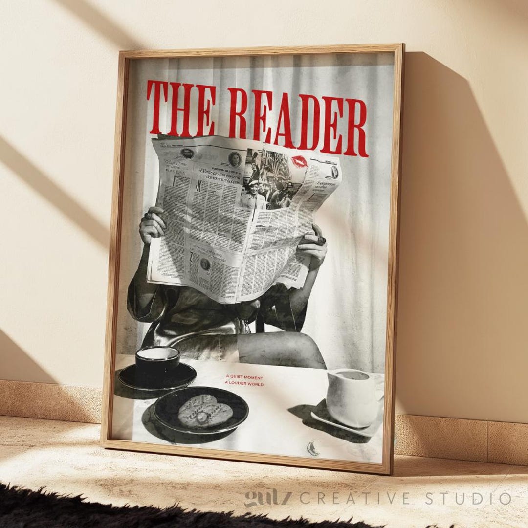 Vintage Woman Reading Poster: Matte Giclée Print, Retro Home Decor - Etsy