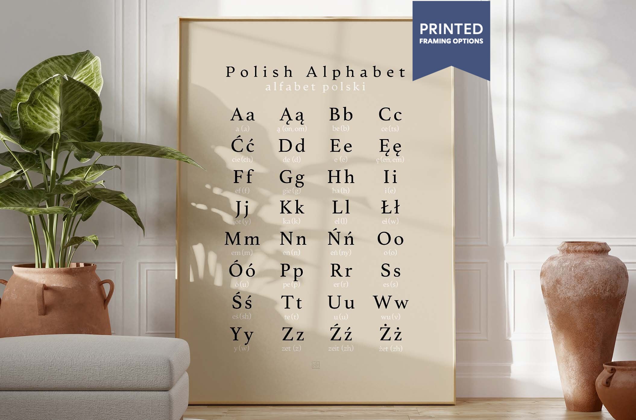 Polish Alphabet Poster Polish Language Student Gift Alfabet Polski ...