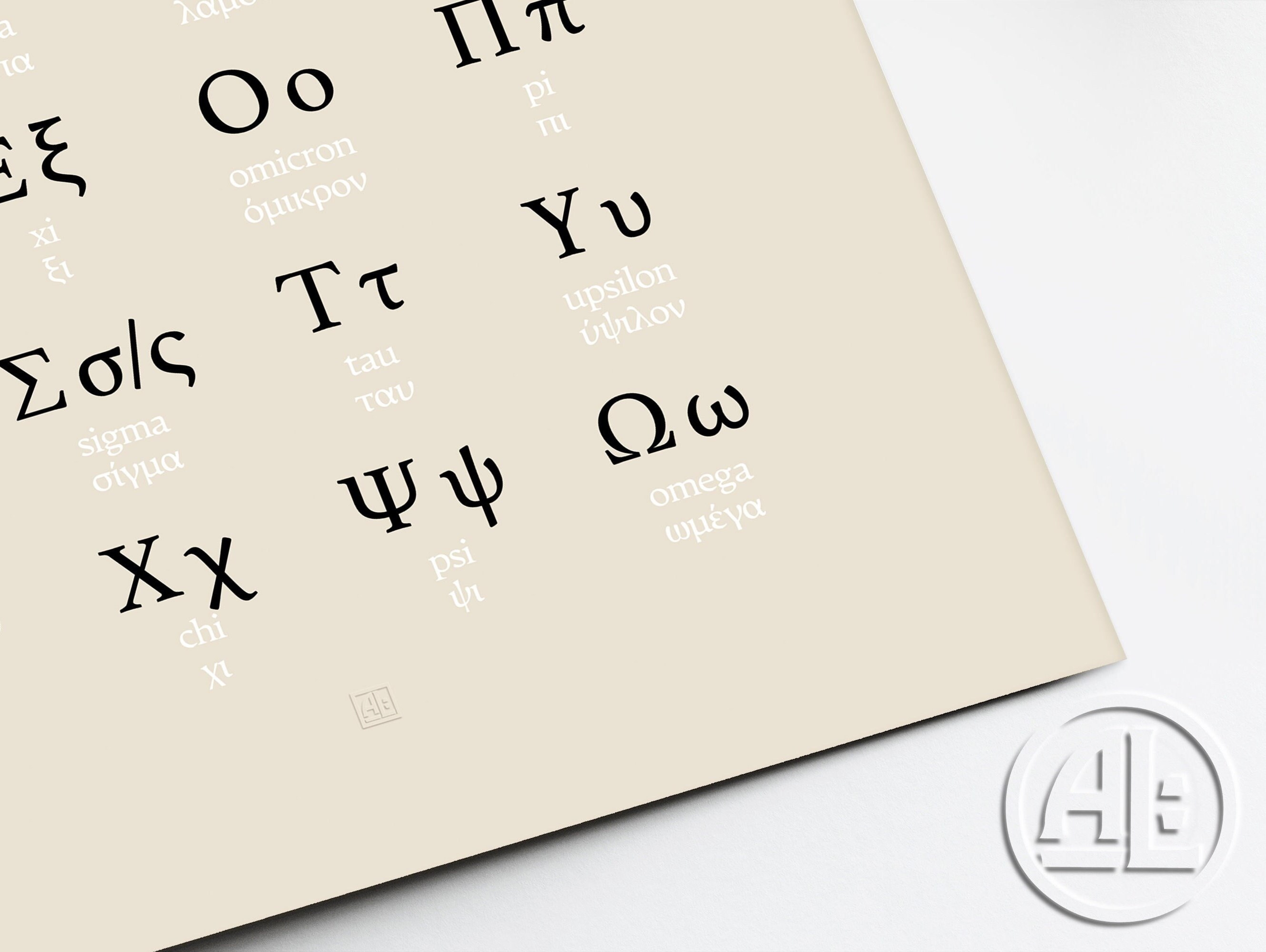 Greek Alphabet Elliniko Alfavito Alphabet Chart Poster Greek Student ...