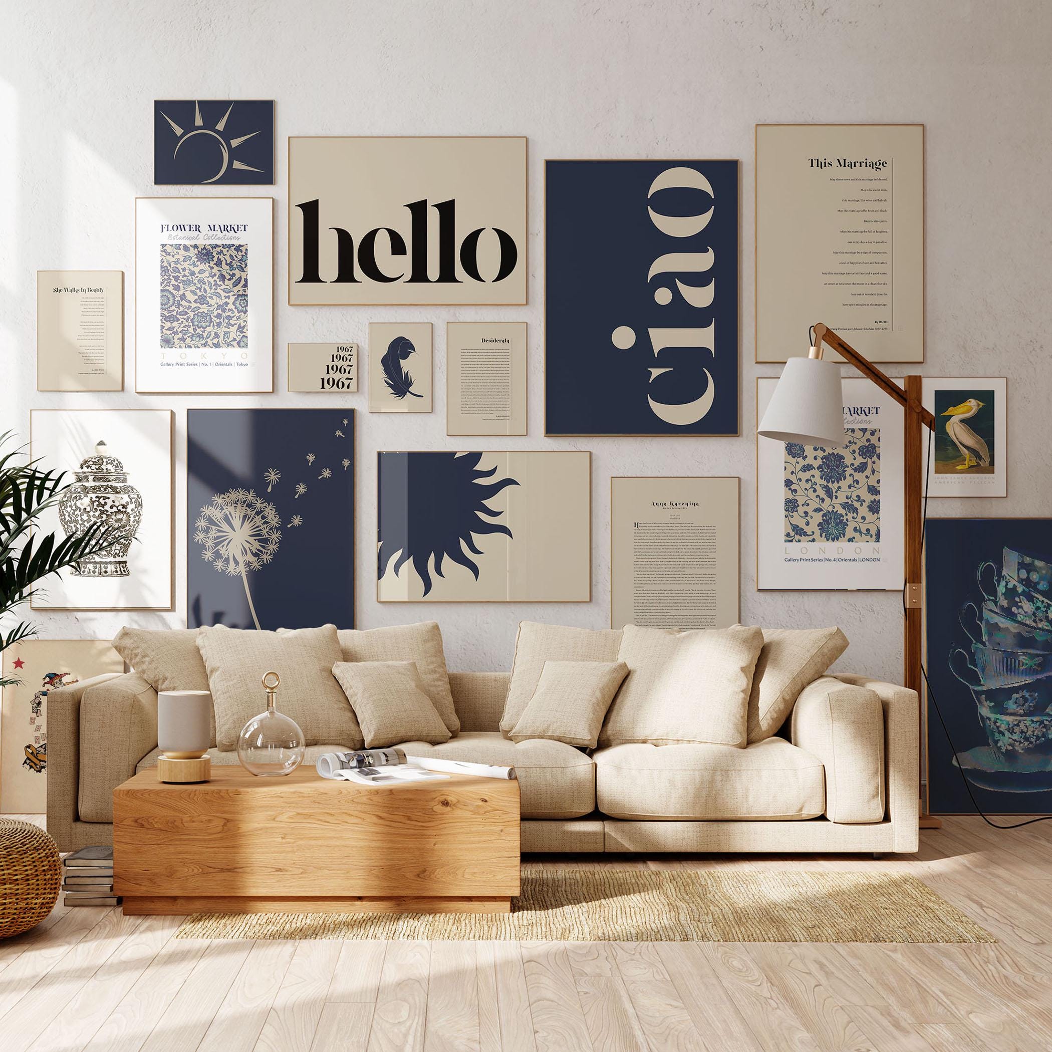 HELLO From Around the World Different Languages Typography Wall Art ...