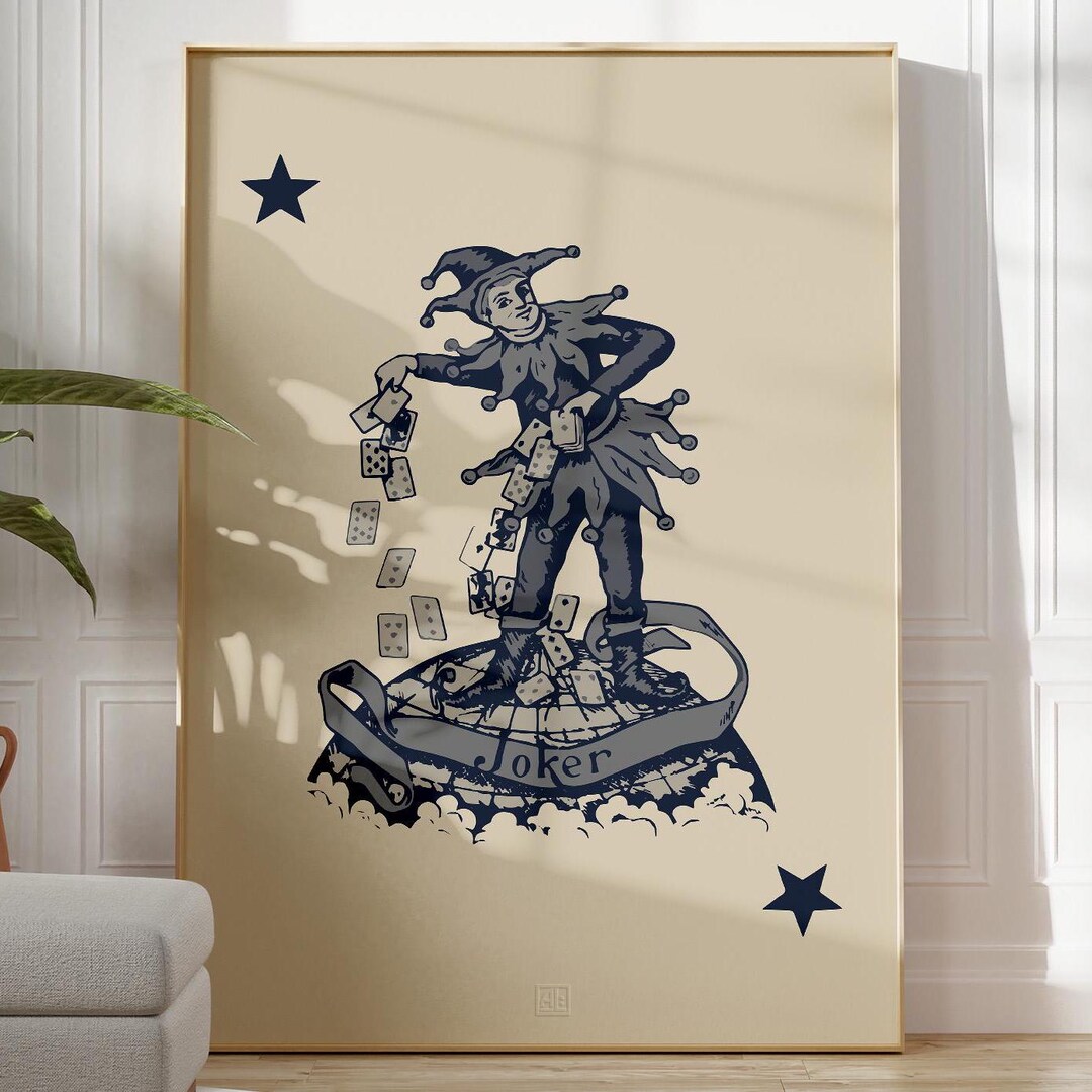 Joker Playing Card Poster Gifts for Jokers Jesters Comedians Fun Quirky ...