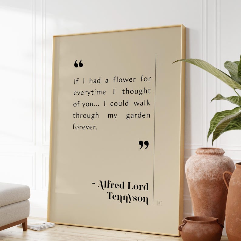 Alfred Lord Tennyson Poem Printable - Love Quote Wall Art (digital ...