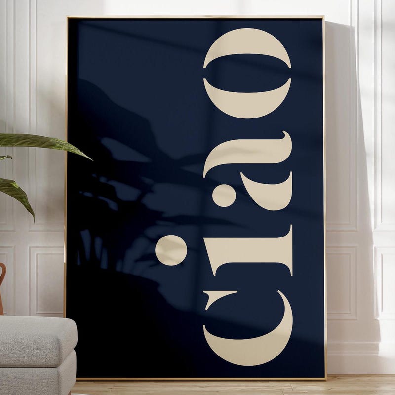 Blue Typography - Etsy