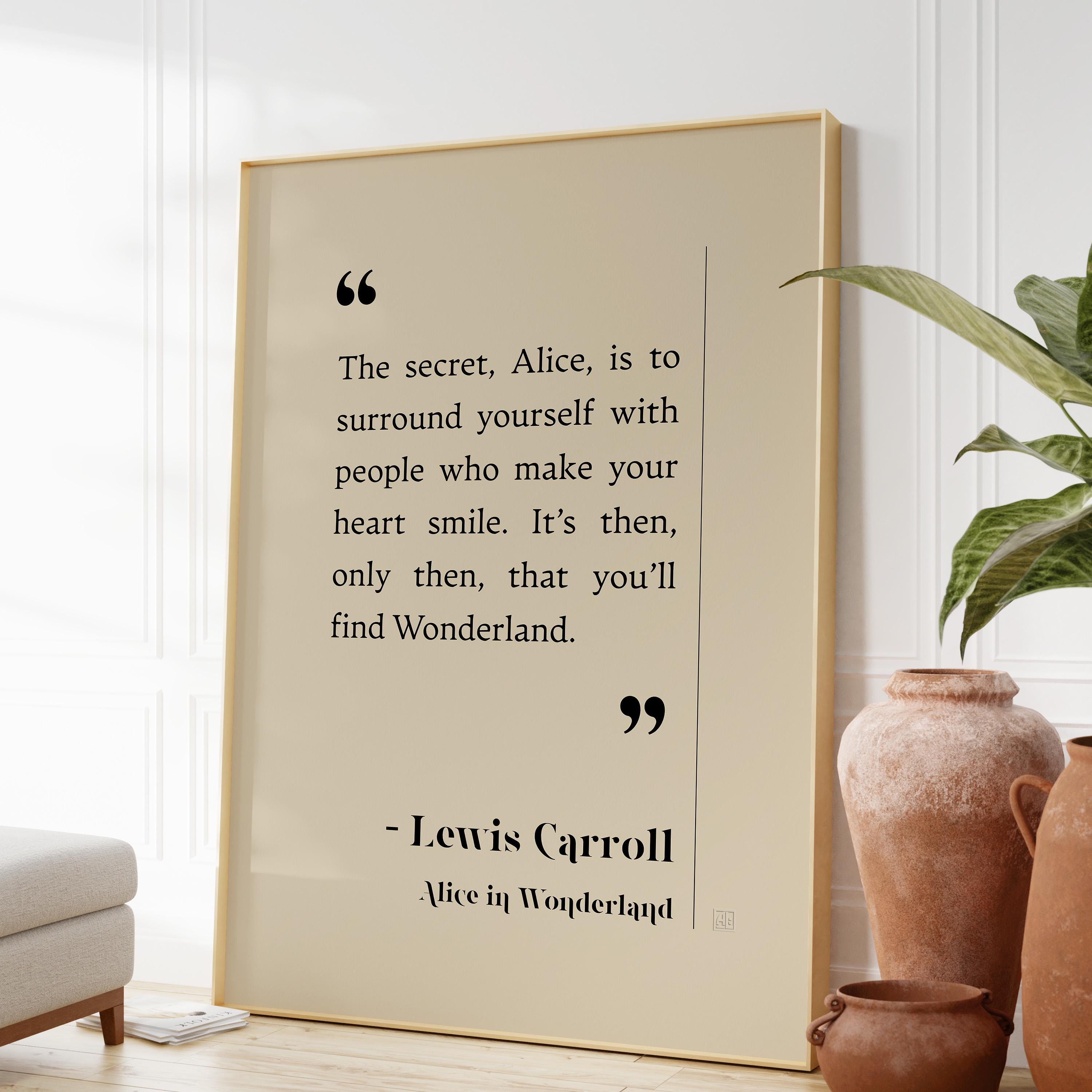Alice in Wonderland Quote - Printable Art, Funny Typography Print ...