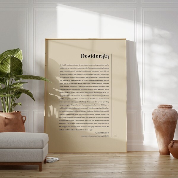 Desiderata Printable - Etsy