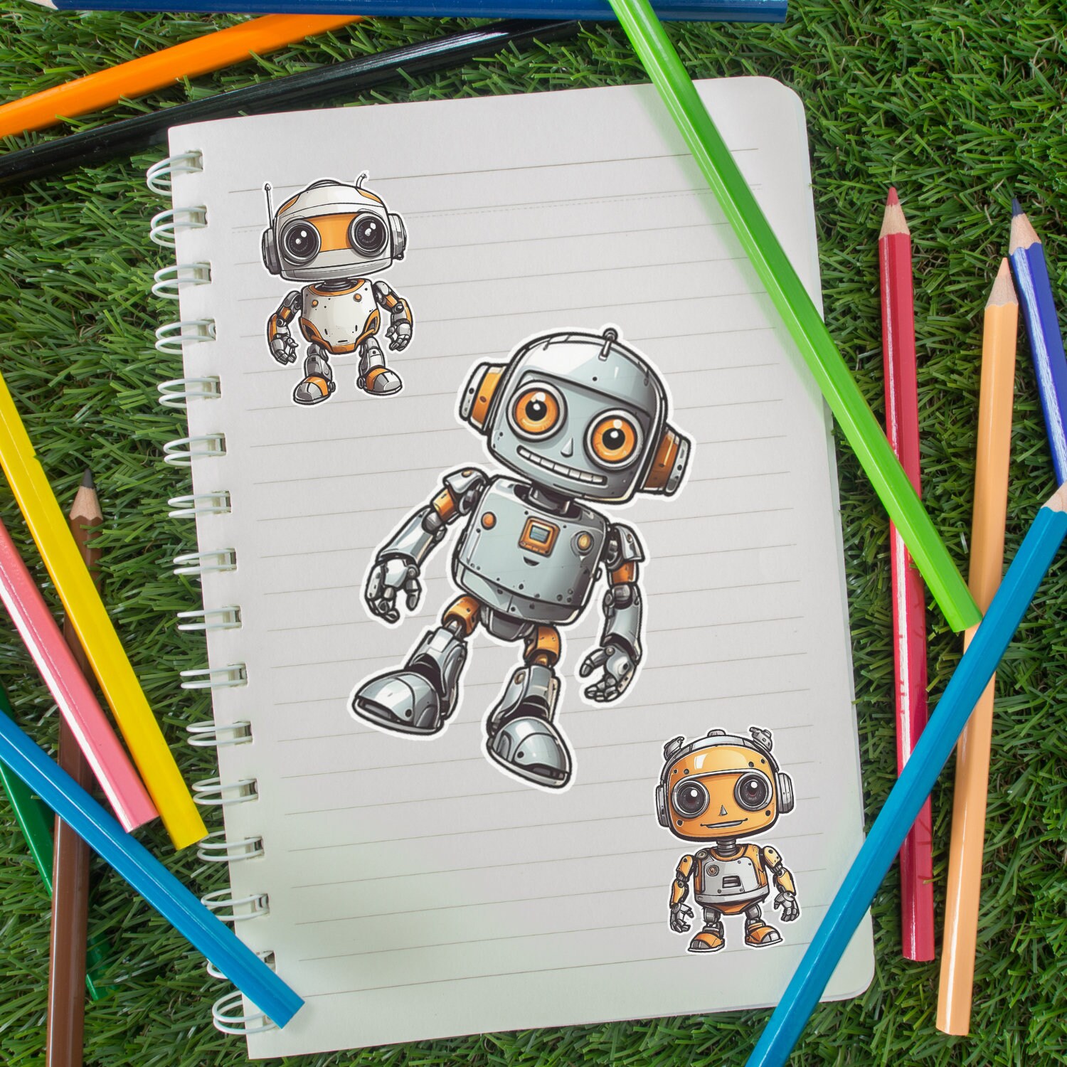 Robots Sticker Bundle, Robots Clipart, Digital Sticker, Goodnotes ...
