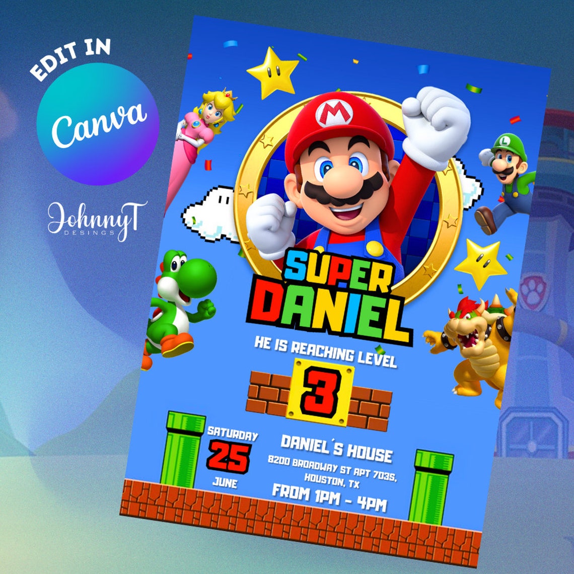 Editable Birthday Invitation Template, Instant Download, Digital ...