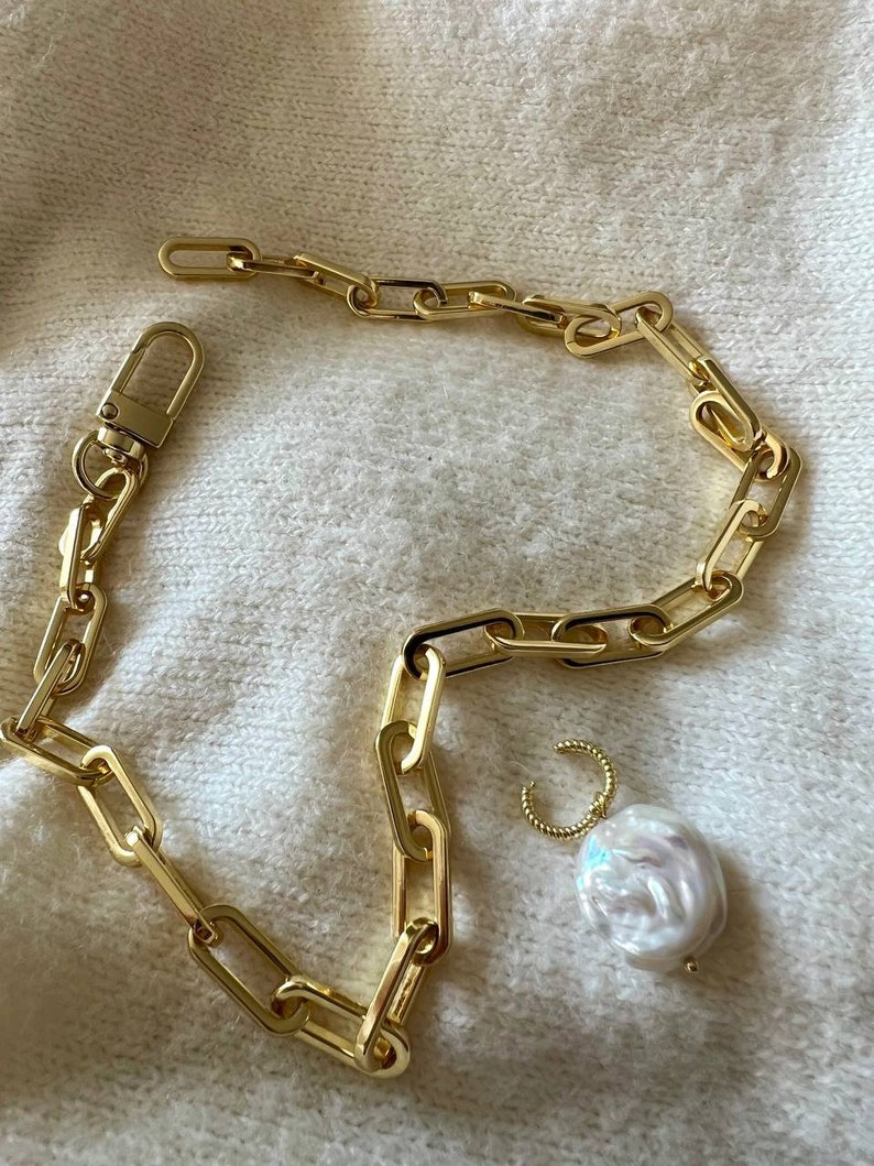 24K Gold Filled Large Paperclip Chain, Extra Chunky Link Necklace ...