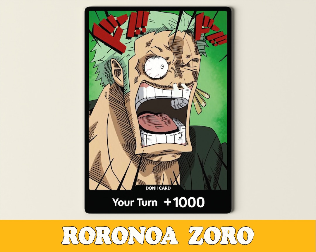 Roronoa Zoro One Piece TCG Don Card Custom Alternate Art One - Etsy