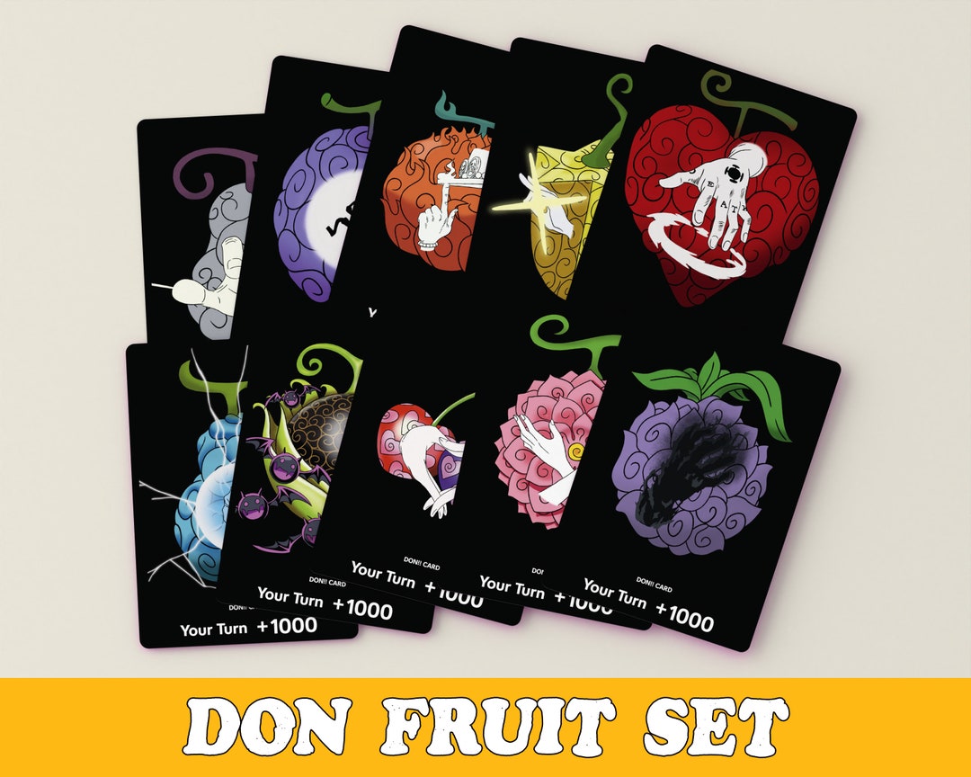 OP Gift DON Fruit Card Set OPTCG Don Card Custom Alternate Fanart ...